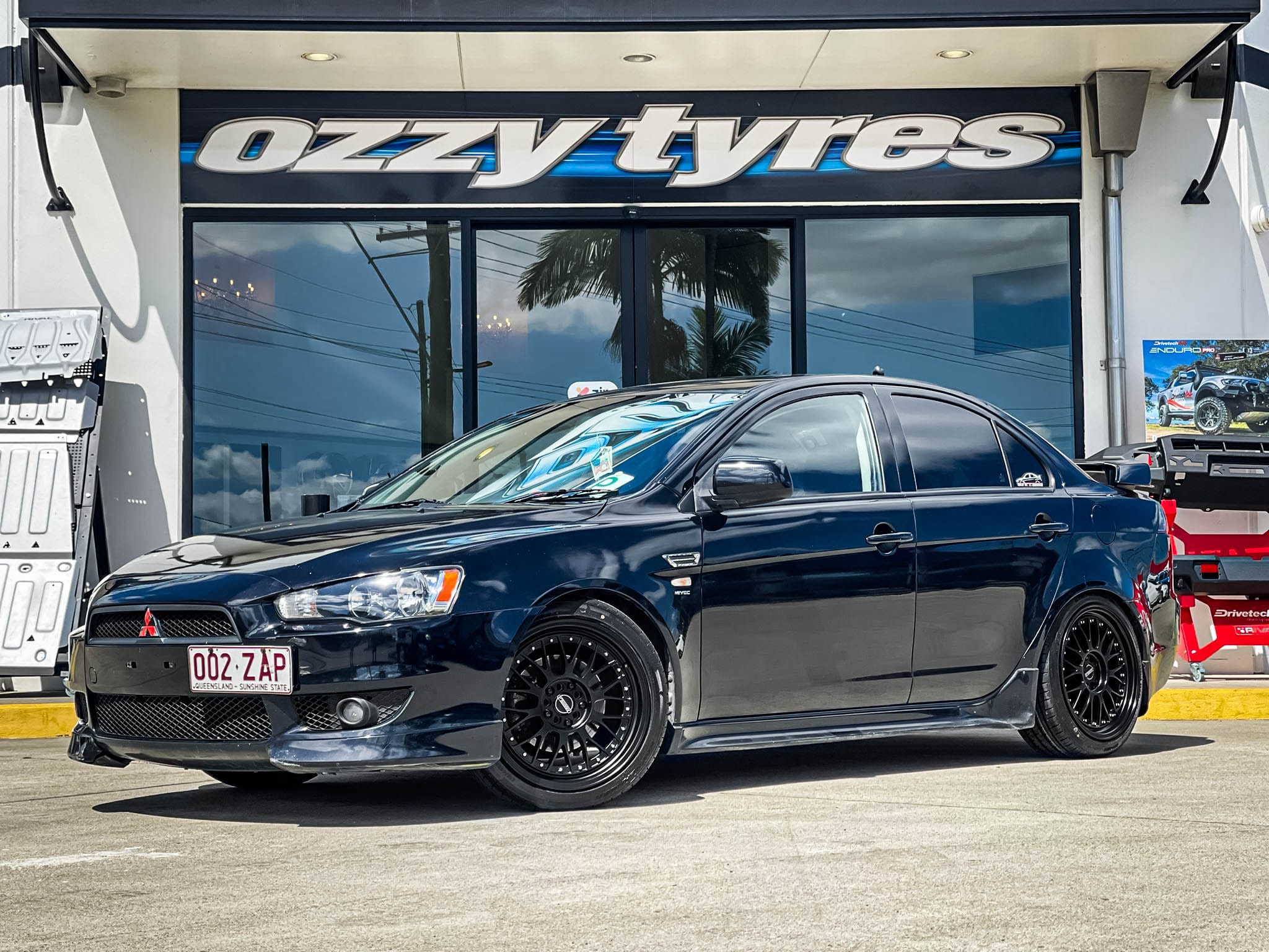 mitsubishi lancer hussla 021 matte black wheel #10142