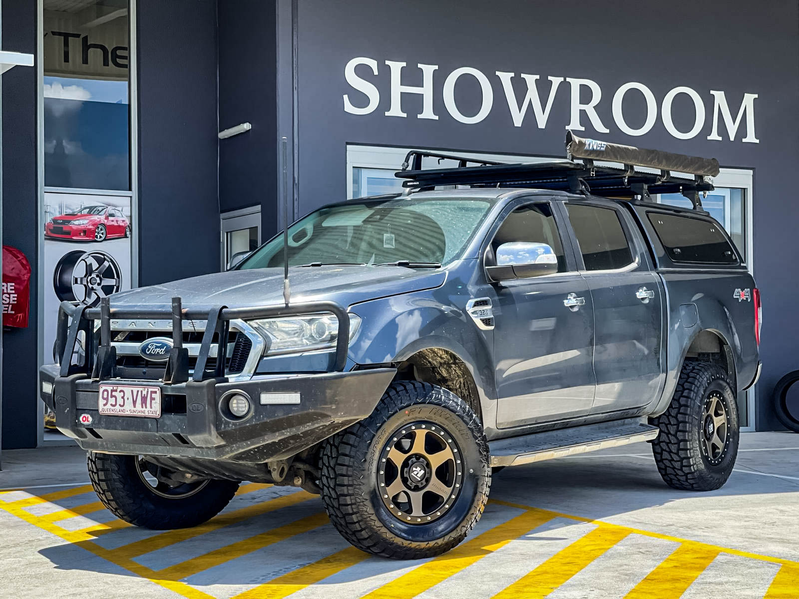 FORD RANGER HUSSLA SPITFIRE MATTE BRONZE BLACK LIP CHROME BOLTS Wheel ...