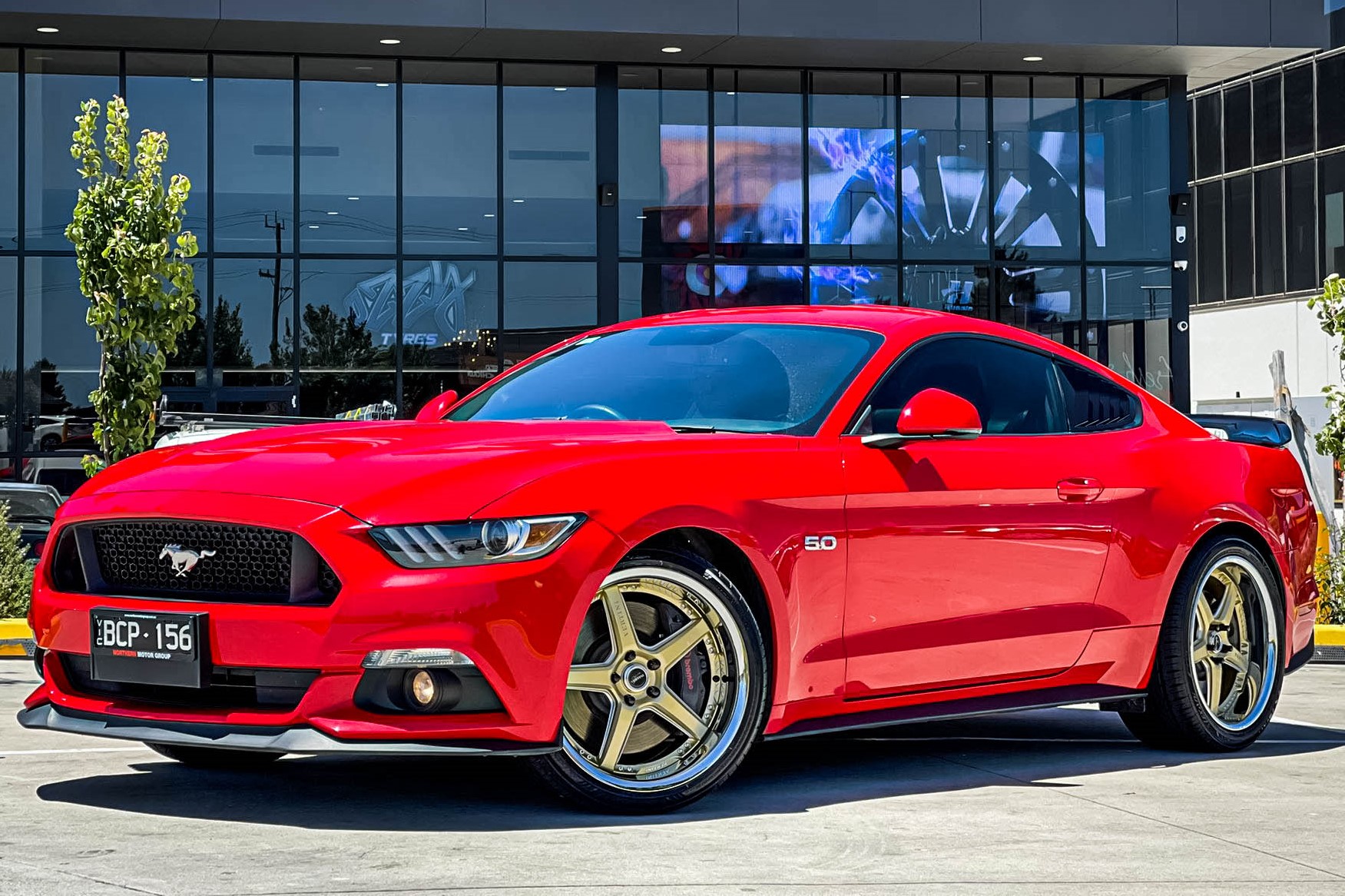 ford mustang vertini drift gold chrome lip wheel #10388