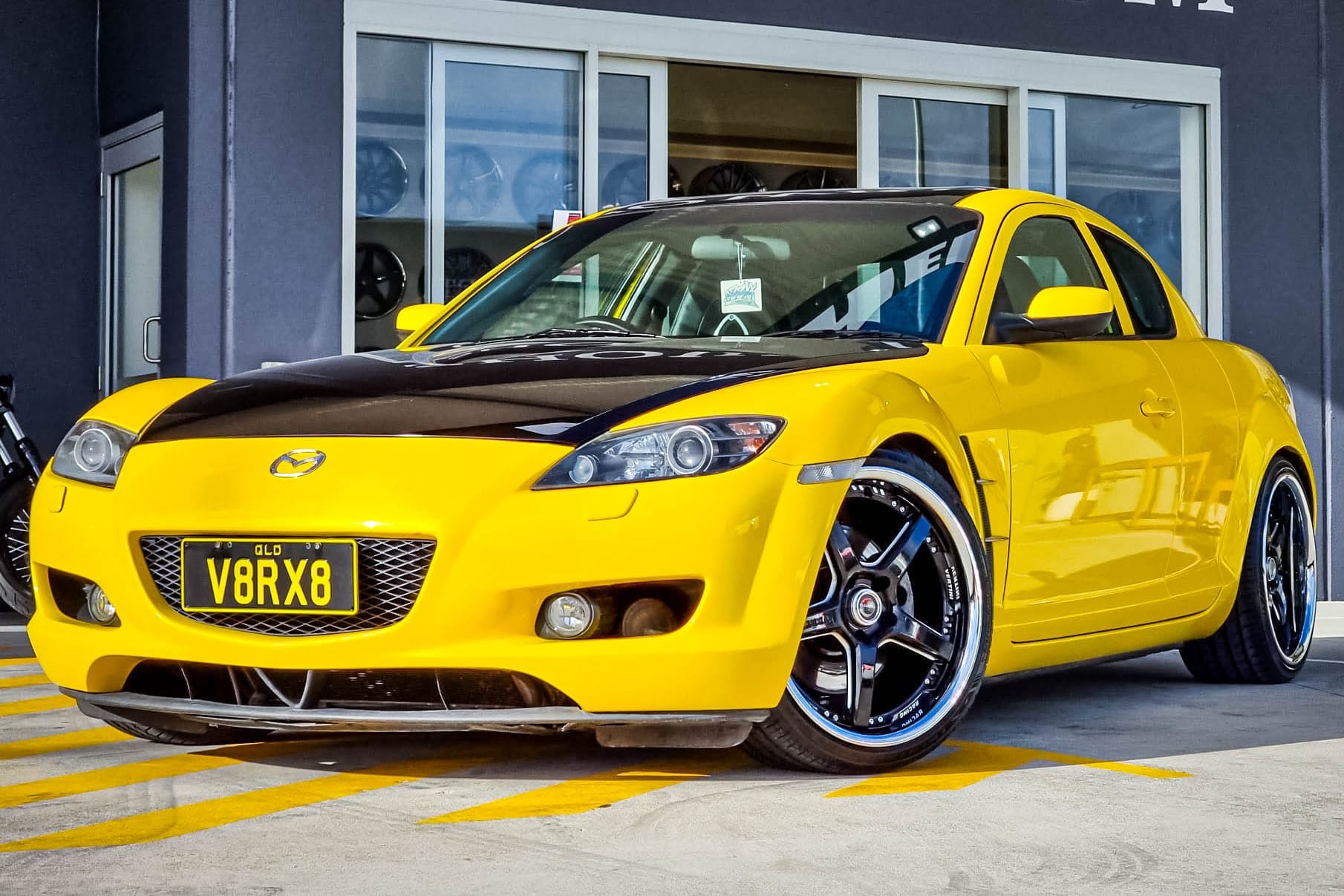 MAZDA RX-8 VERTINI DRIFT GLOSS BLACK CHROME LIP Wheel #10634