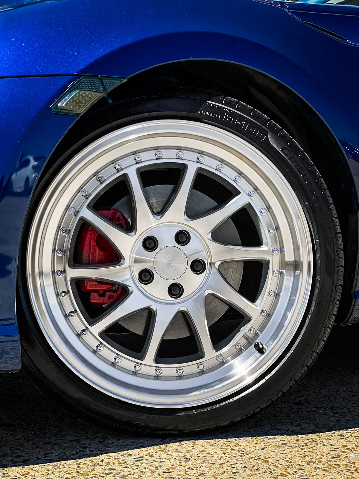 toyota 86 avid av-56 machined silver wheel #10683