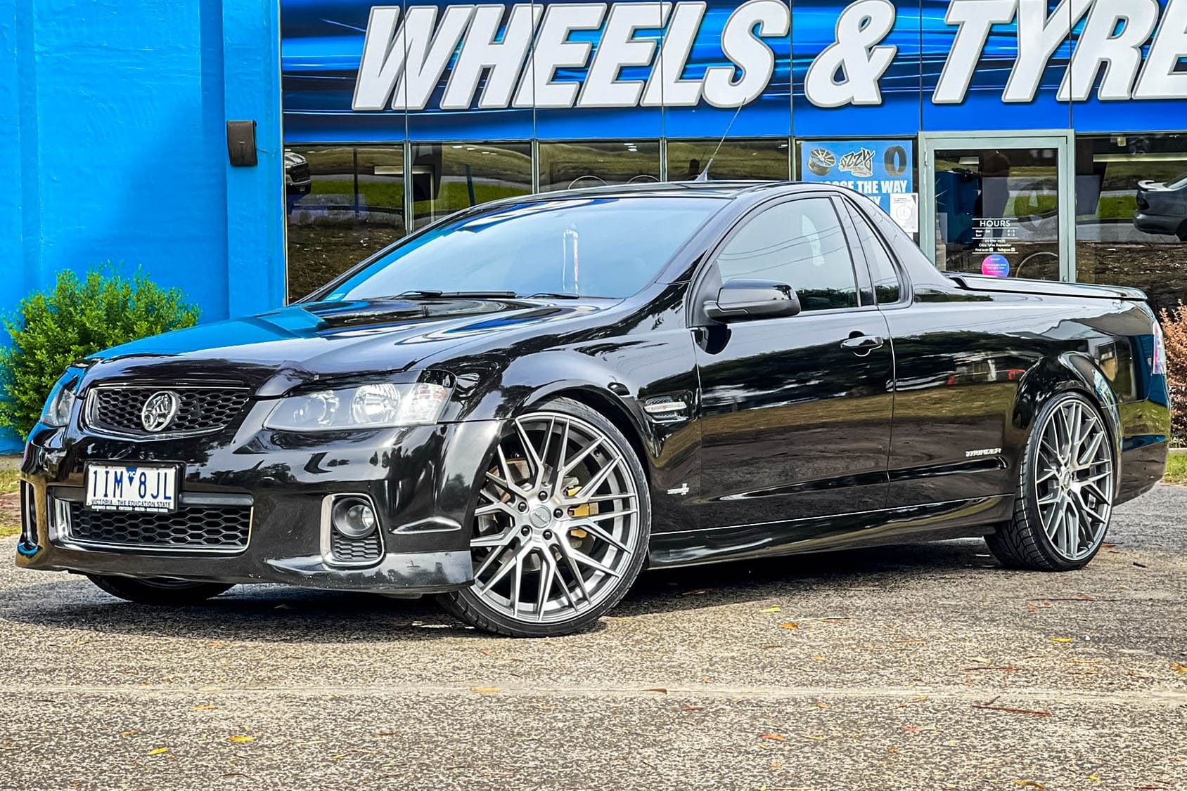 holden ute hussla lit matte grey machined face wheel #10729