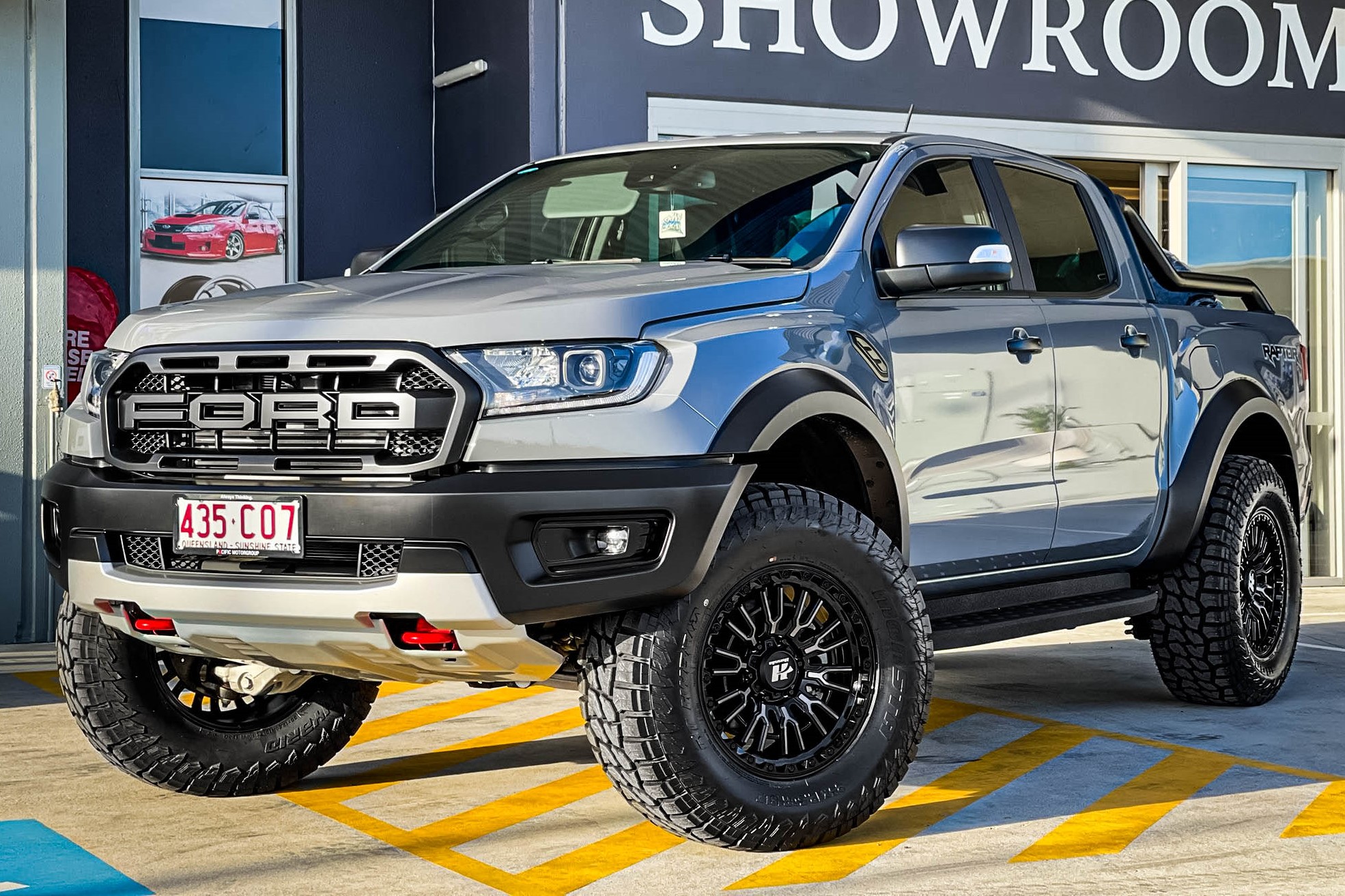 FORD RANGER RAPTOR HUSSLA SNYPER GLOSS BLACK DARK TINT FACE Wheel #10752