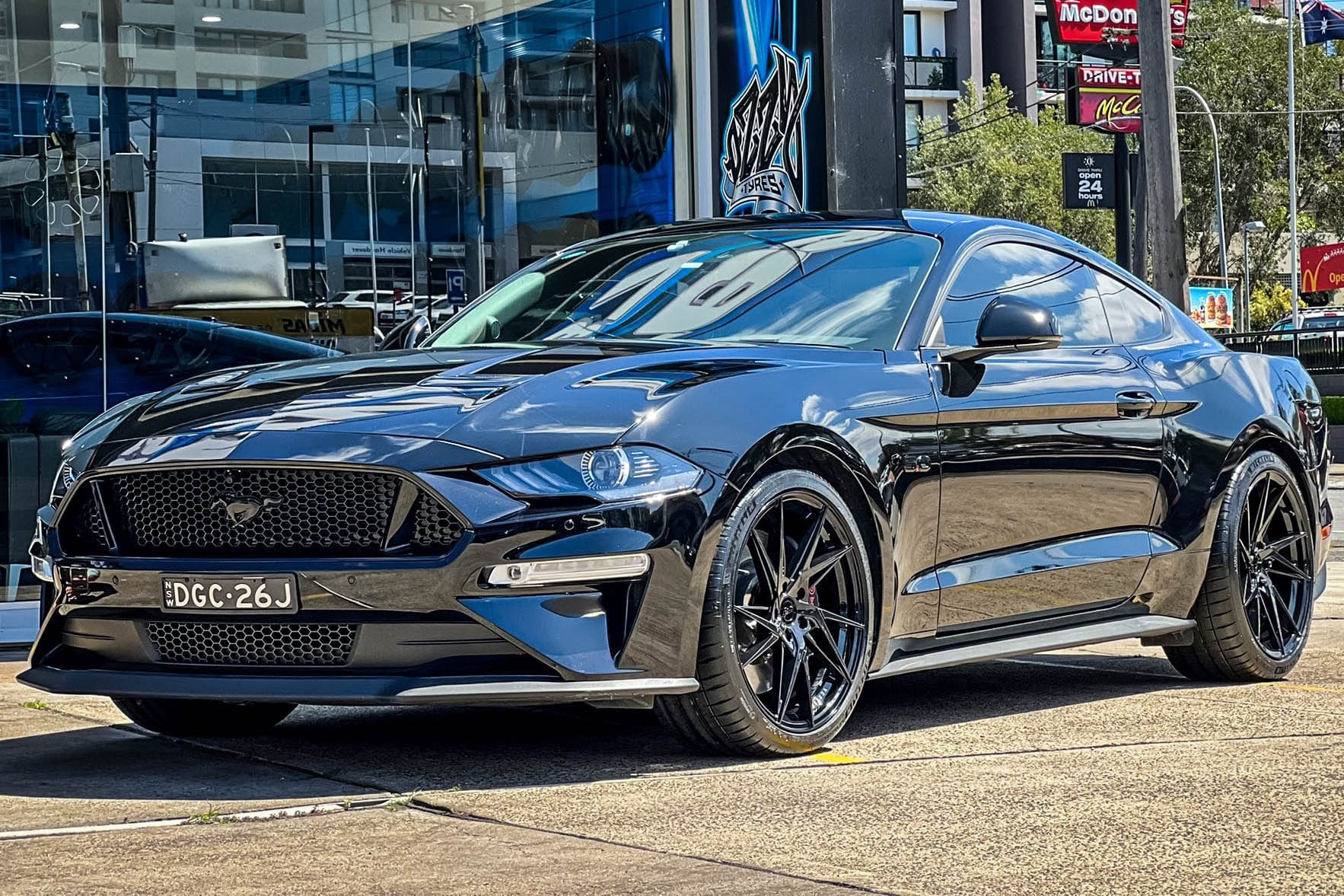 ford mustang vertini rfs1.9 gloss black wheel #10826