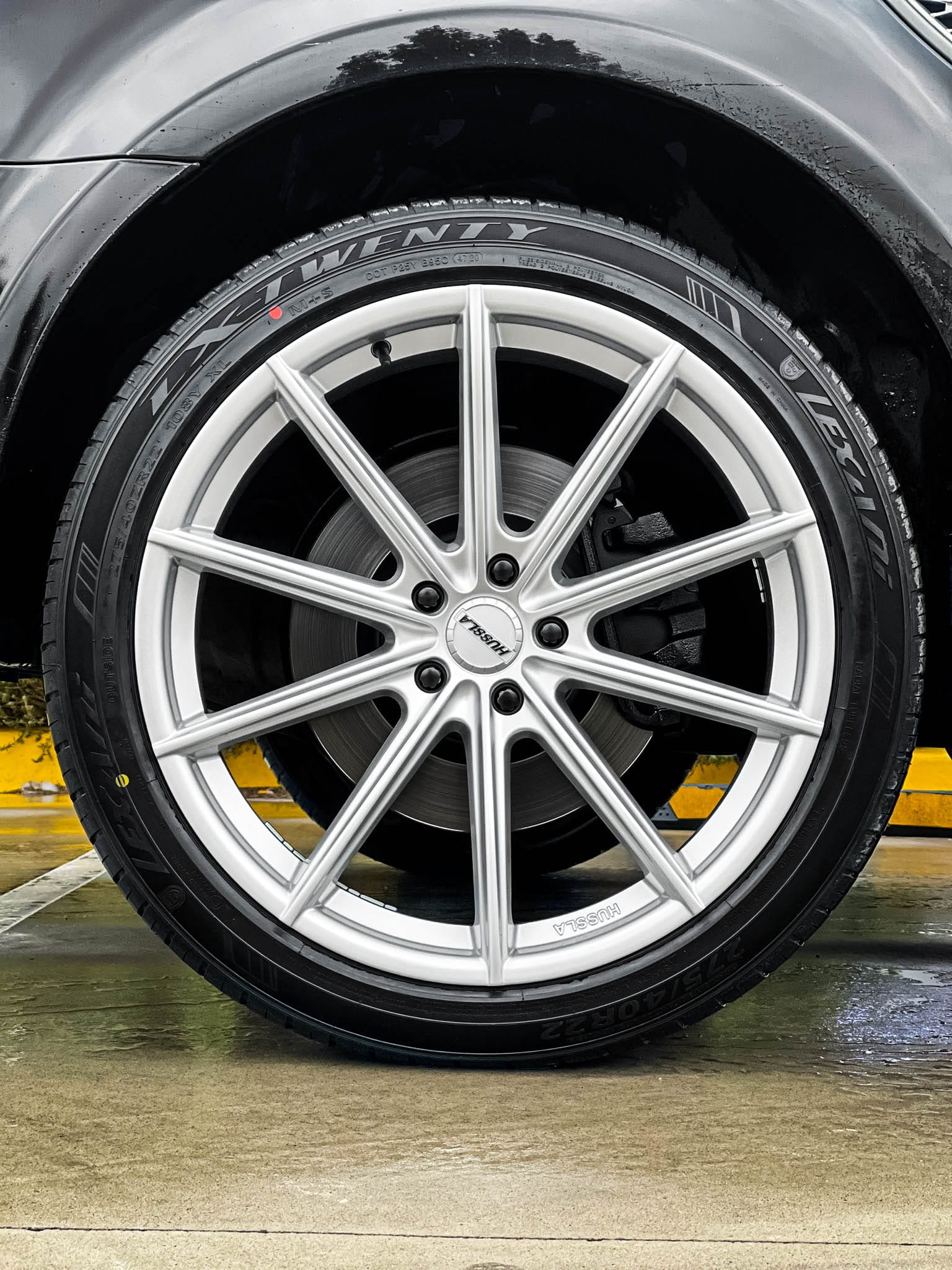 land rover range rover hussla moz bright silver wheel #11122