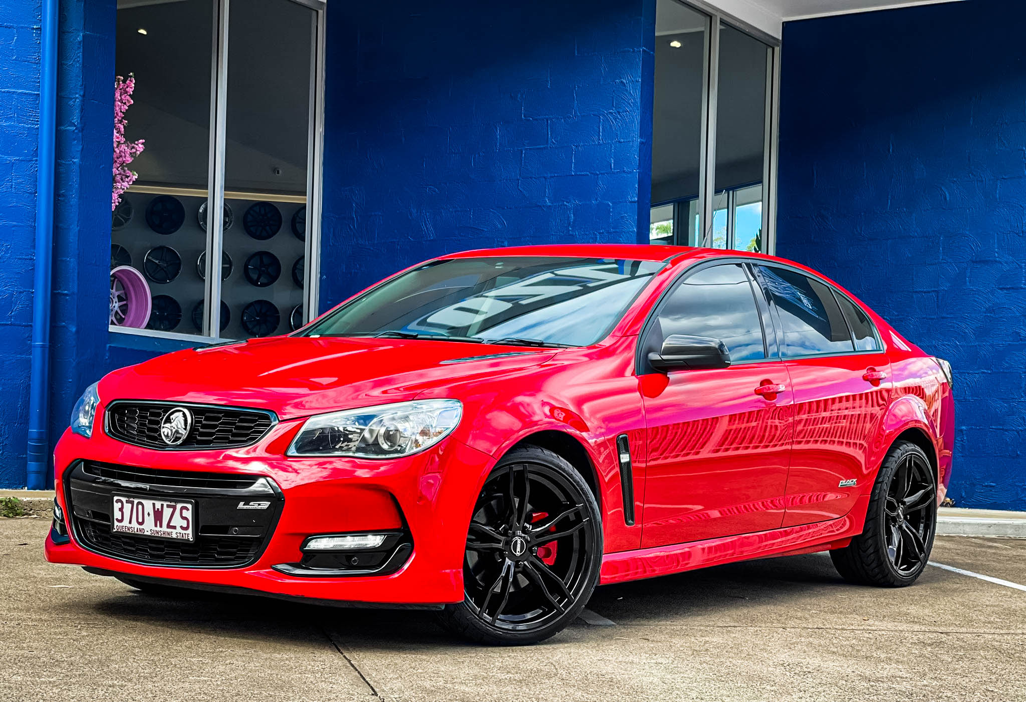 holden commodore hussla all star gloss black wheel #11226