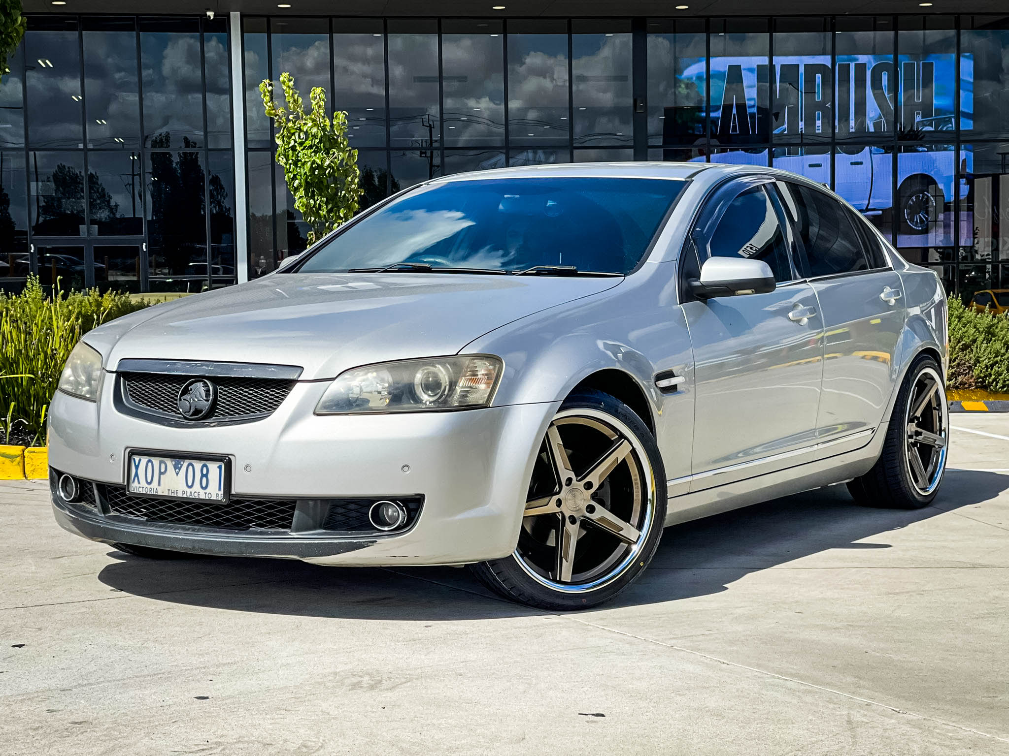 holden calais vertini rf1.7 brushed bronze chrome lip wheel #11240