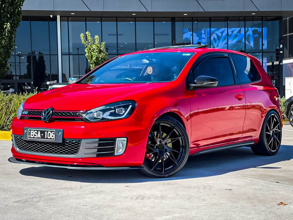 volkswagen golf gti vertini rfs1.9 gloss black wheel #11259