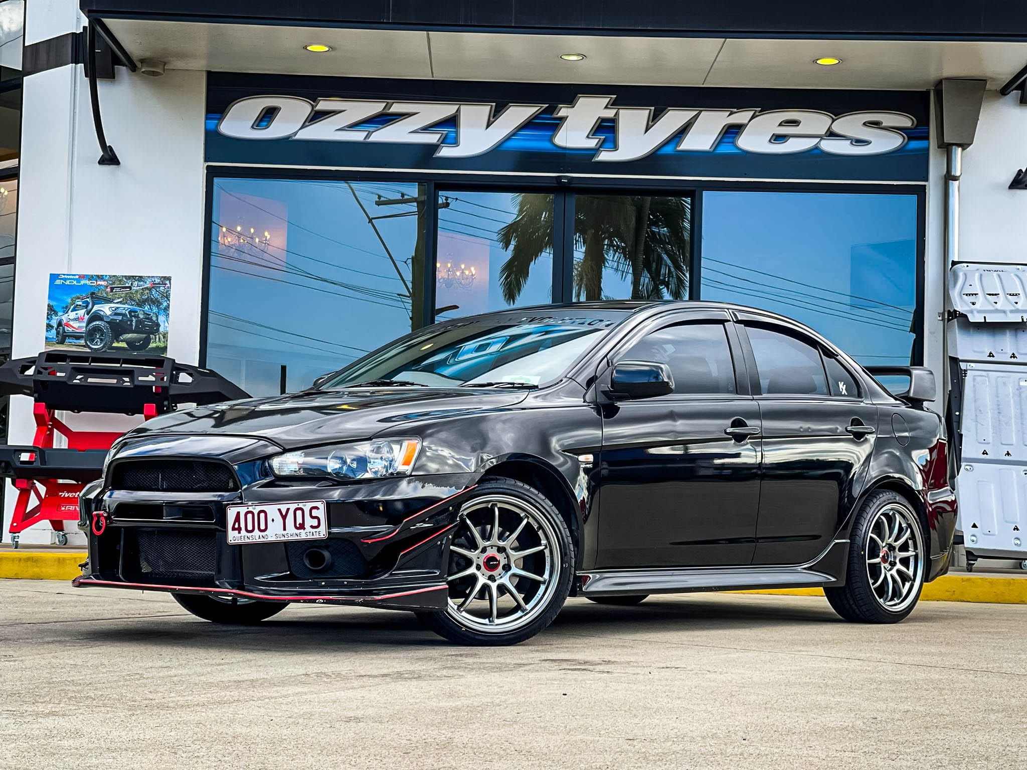 mitsubishi lancer avid av-40 hyper black wheel #11413