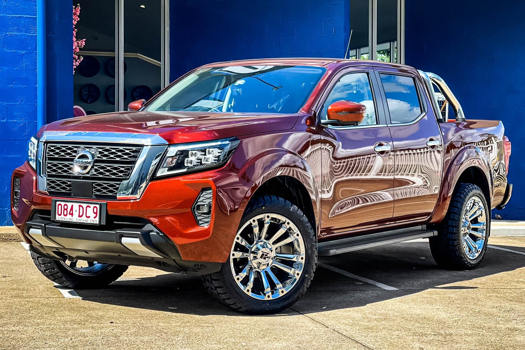 NISSAN NAVARA HUSSLA AMBUSH CHROME BLACK BOLTS Wheel #11564