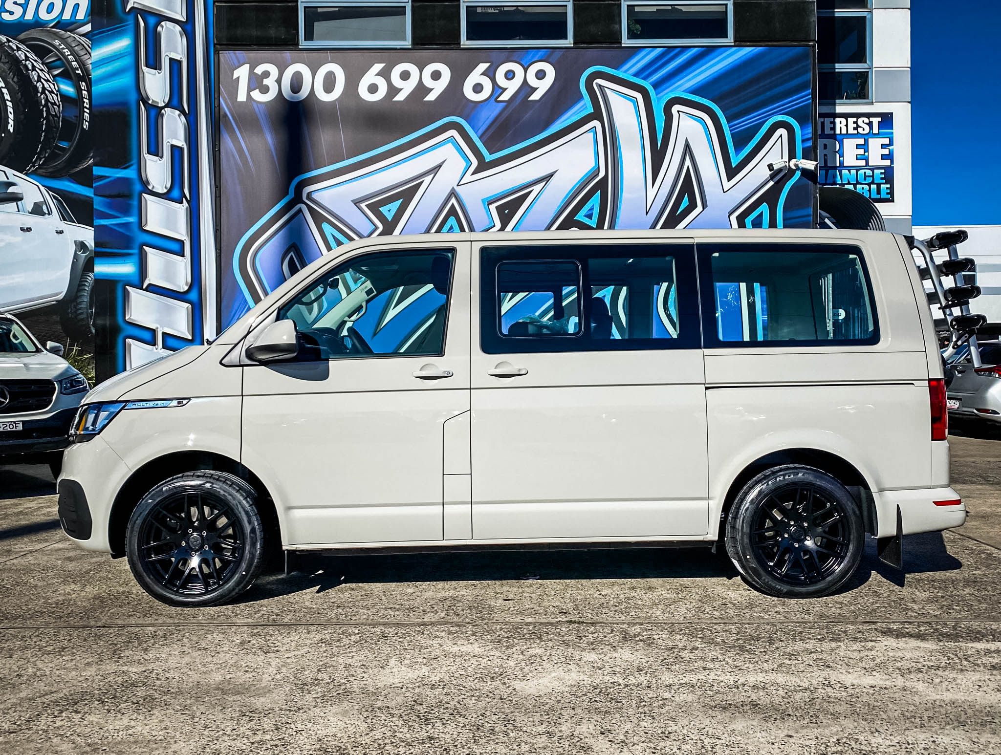 volkswagen multivan hussla euro matte black wheel #11693