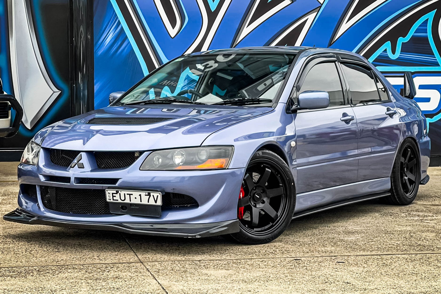 MITSUBISHI LANCER EVOLUTION AVID AV-06 MATTE BLACK Wheel #11748