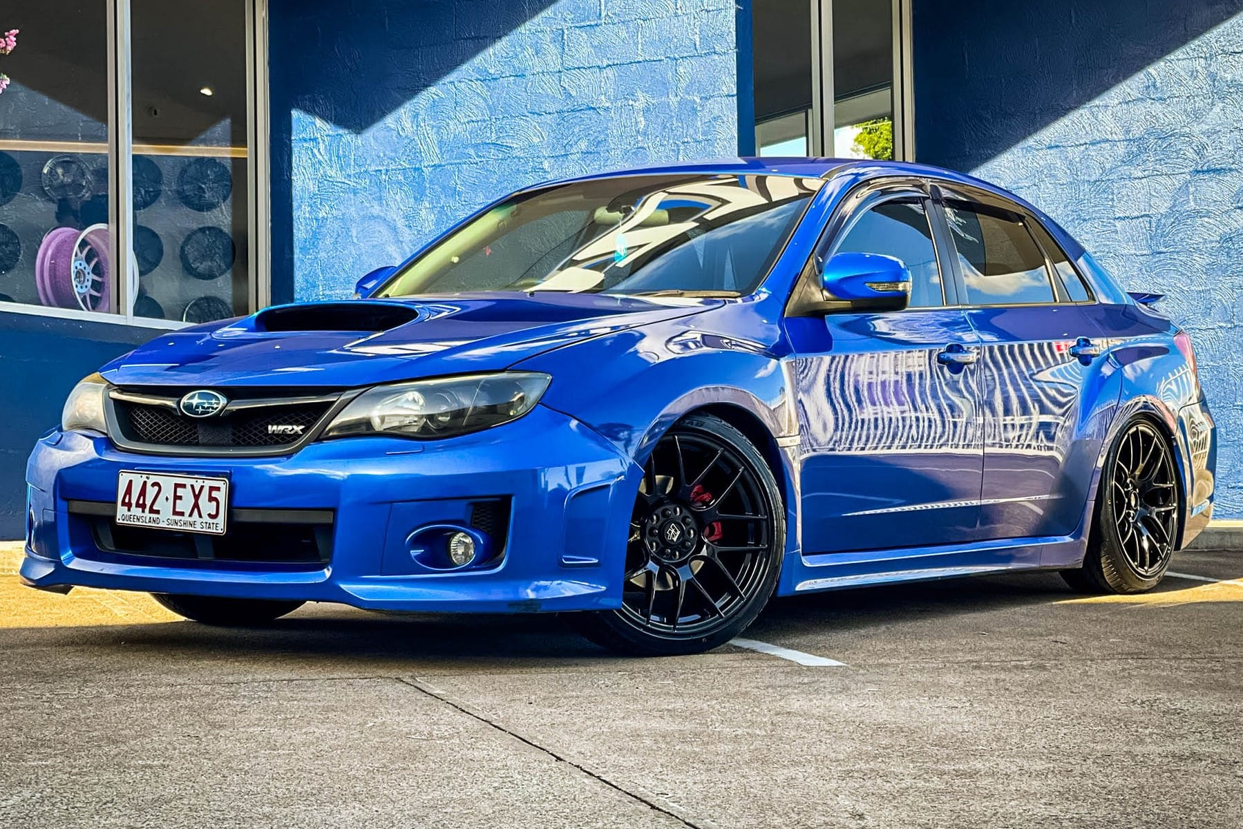 subaru wrx hussla 030 gloss black wheel #11751