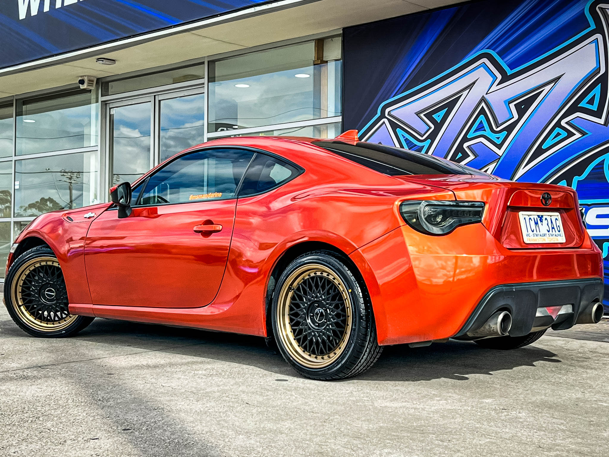 toyota 86 avant garde m220 matte black bronze lip wheel #11776