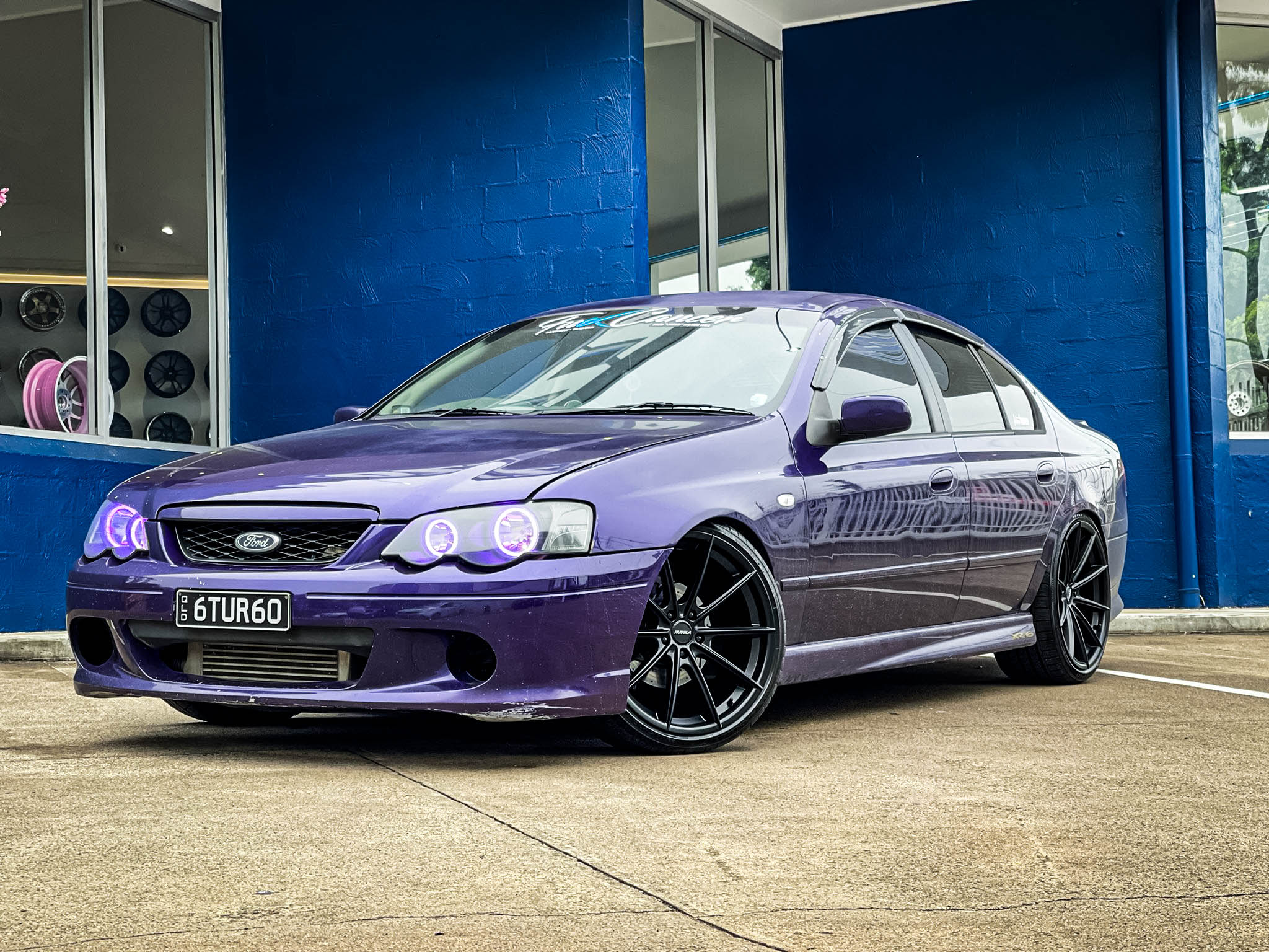 ford falcon hussla moz matte black wheel #11823