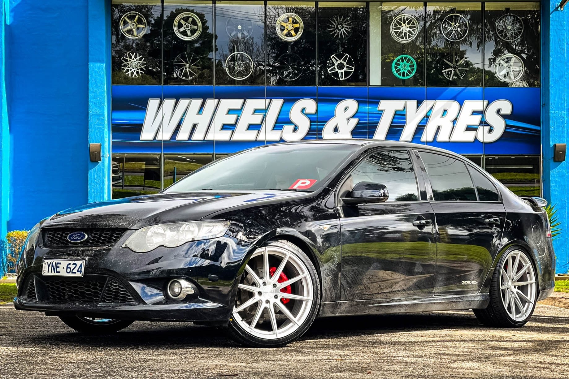 ford falcon vertini rf1.1 brushed silver machined face wheel #11833