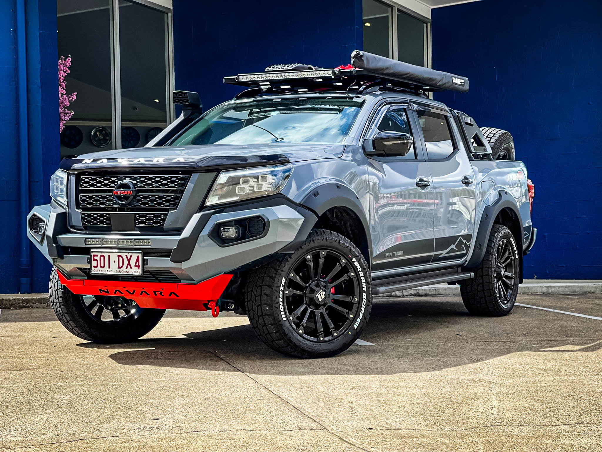 NISSAN NAVARA HUSSLA AMBUSH MATTE BLACK Wheel #11859