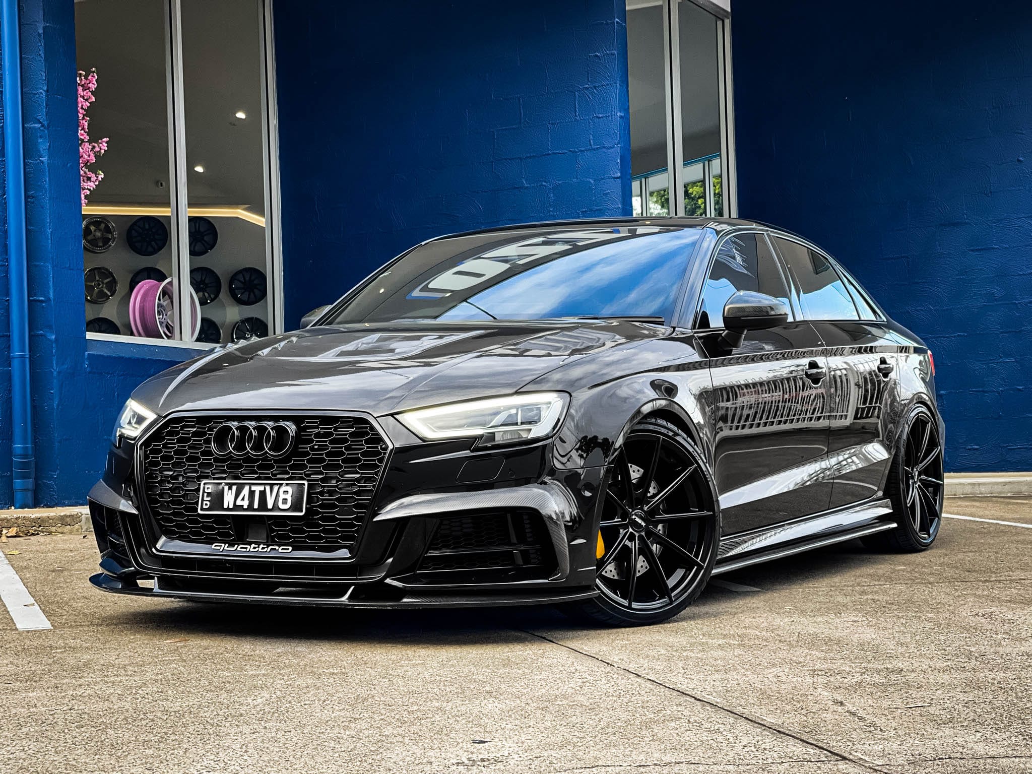 audi s3 hussla moz gloss black wheel #11918