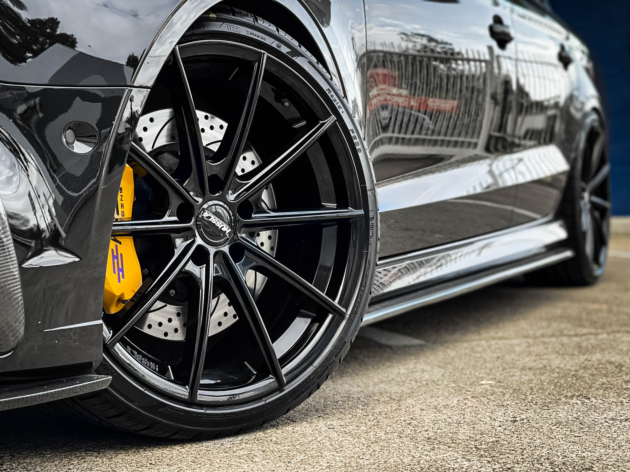 audi s3 hussla moz gloss black wheel #11918