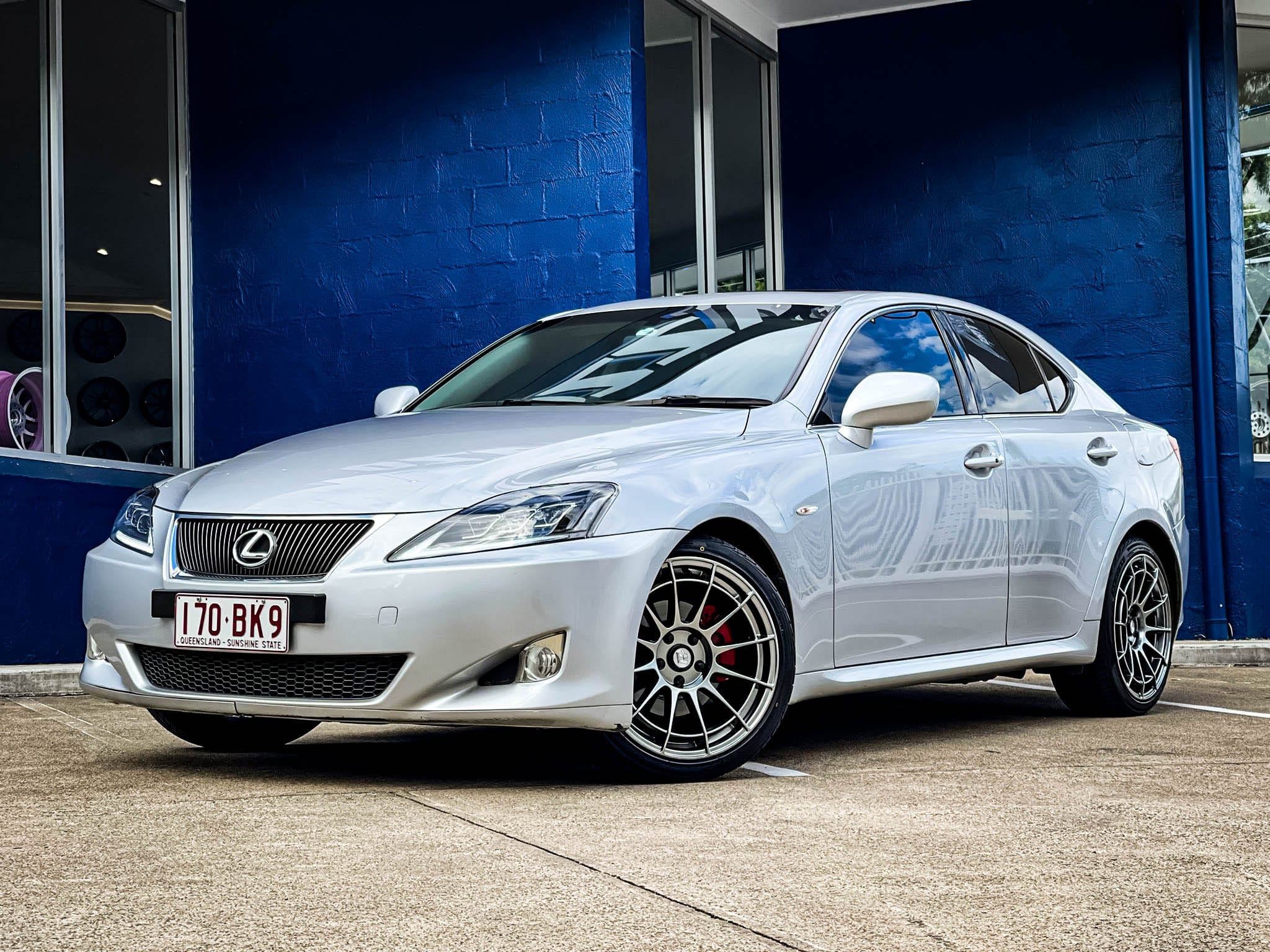 lexus is hussla tokyo bright silver wheel #11950