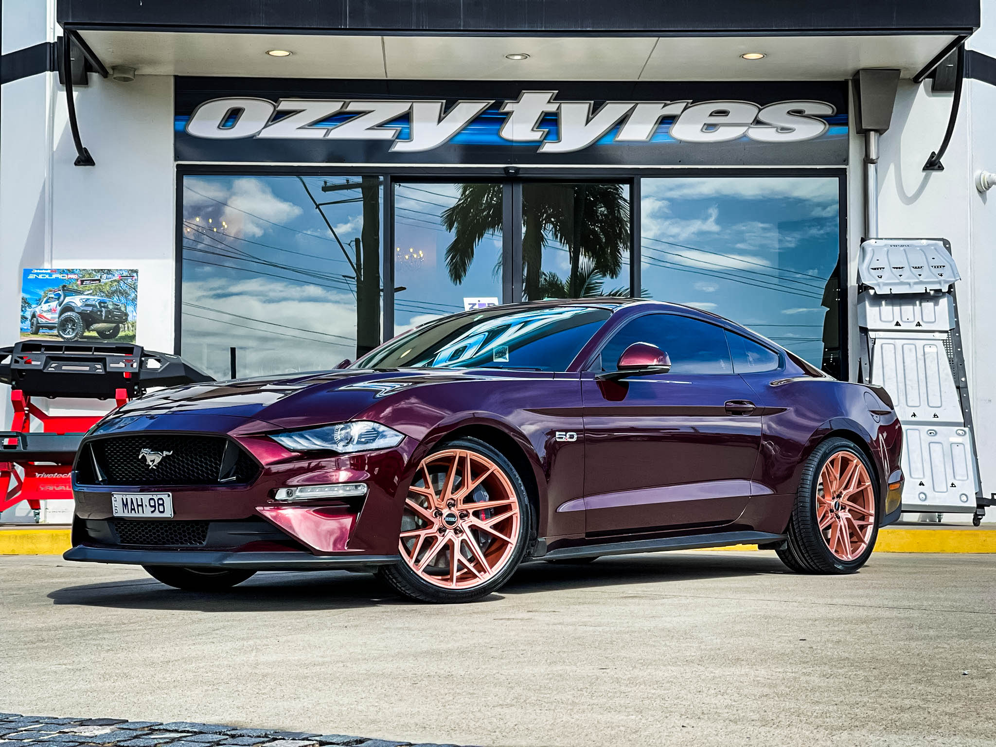 ford mustang hussla jacques rose gold wheel #11959