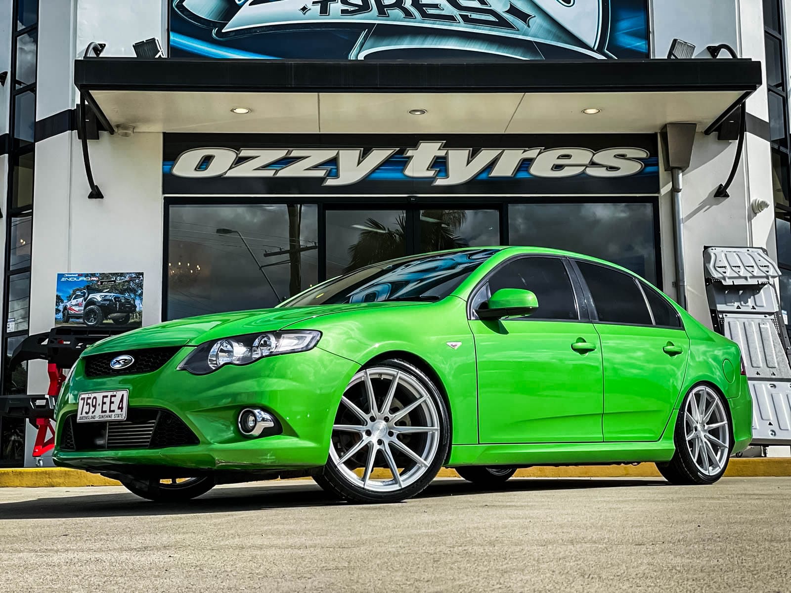 ford falcon vertini rf1.1 brushed silver machined face wheel #11985