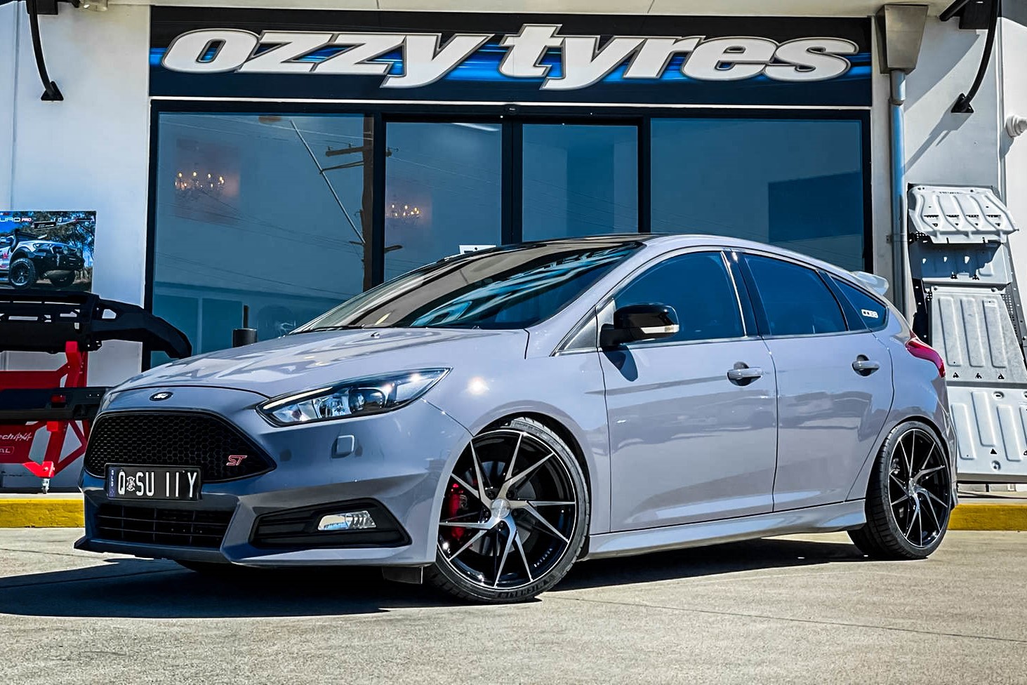 ford focus vertini rfs1.9 gloss black dark tint face wheel #12004