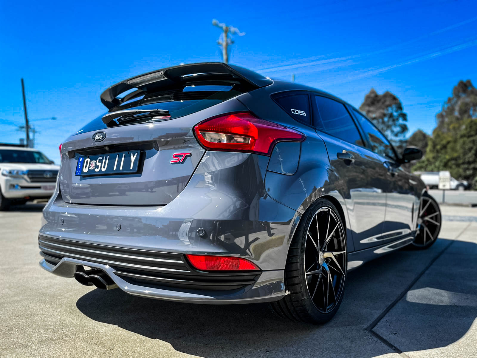ford focus vertini rfs1.9 gloss black dark tint face wheel #12004