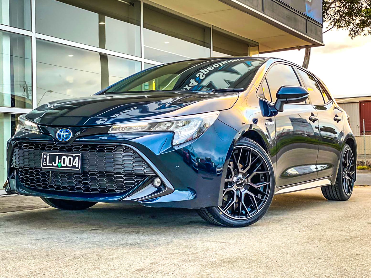 TOYOTA COROLLA HUSSLA LIT GLOSS BLACK DARK TINT FACE #1201