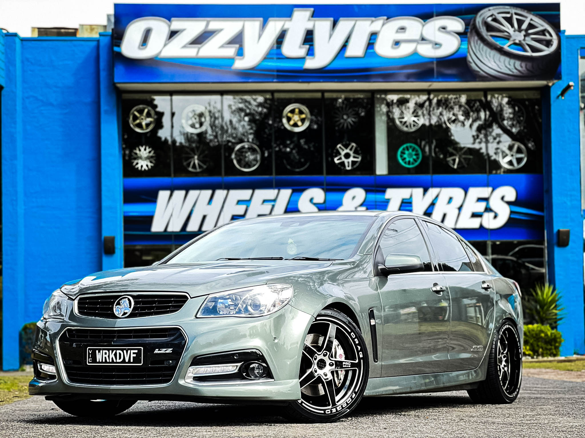 holden commodore pro drag pd1 black lip wheel #12046