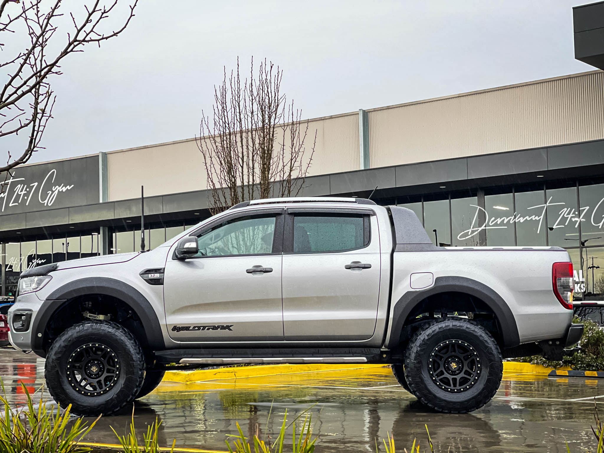 ford ranger hussla terror matte black wheel #12062