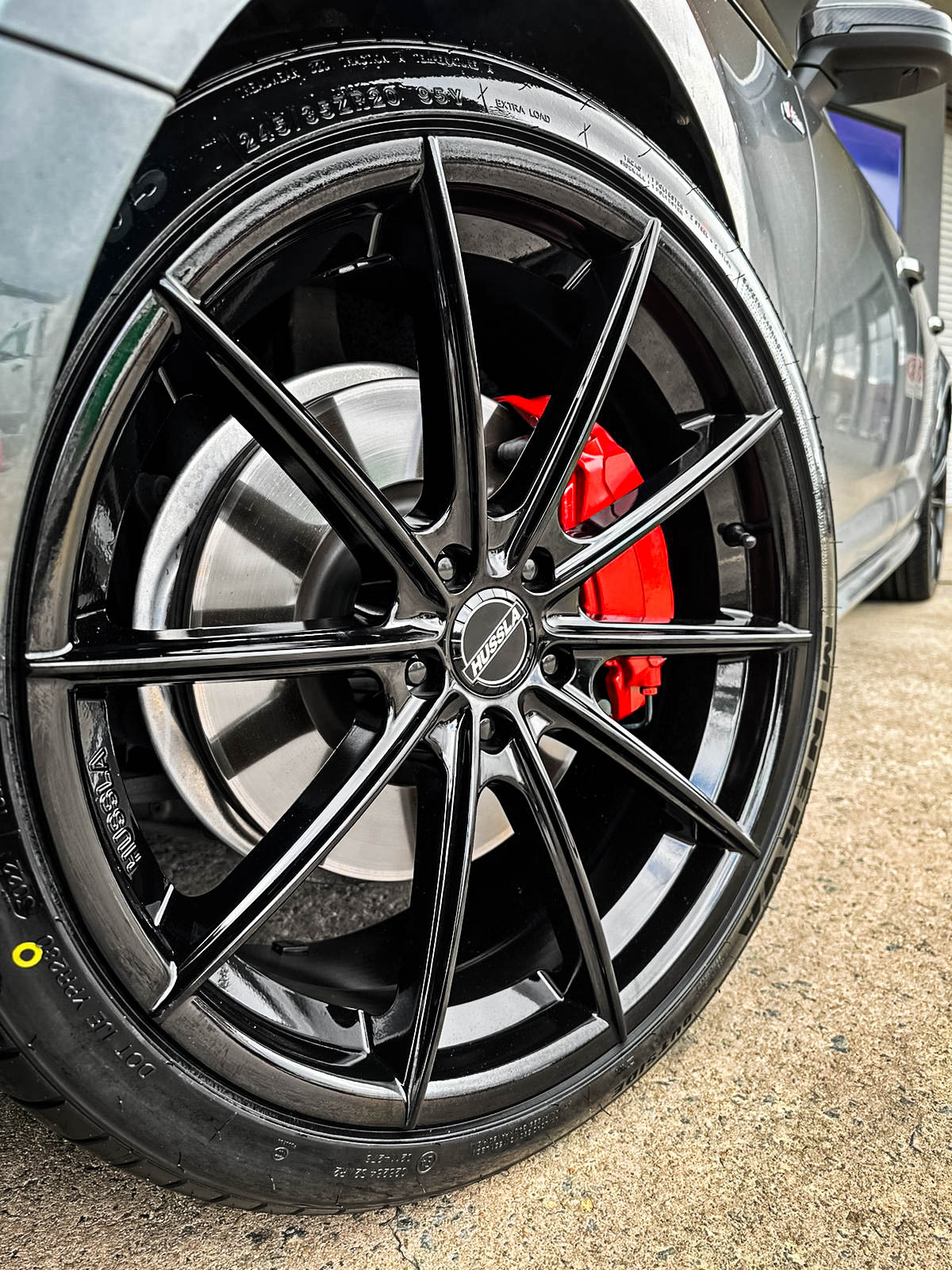 audi a4 hussla moz gloss black wheel #12069
