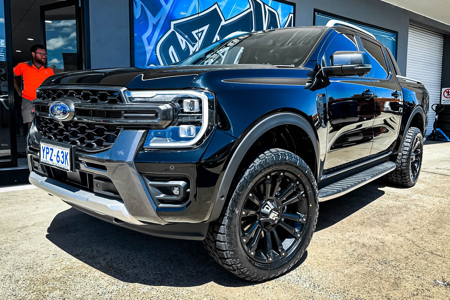 ford ranger next gen hussla ambush matte black wheel #12109