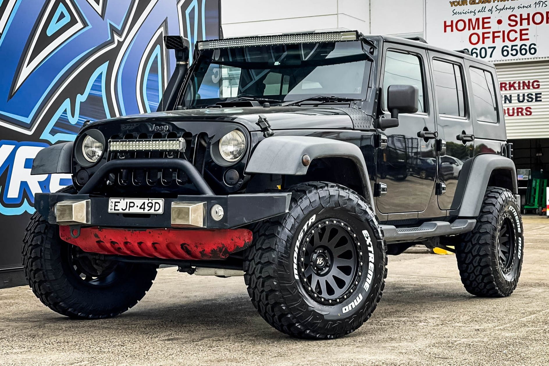 jeep wrangler hussla hardrock matte black chrome bolts wheel #12195