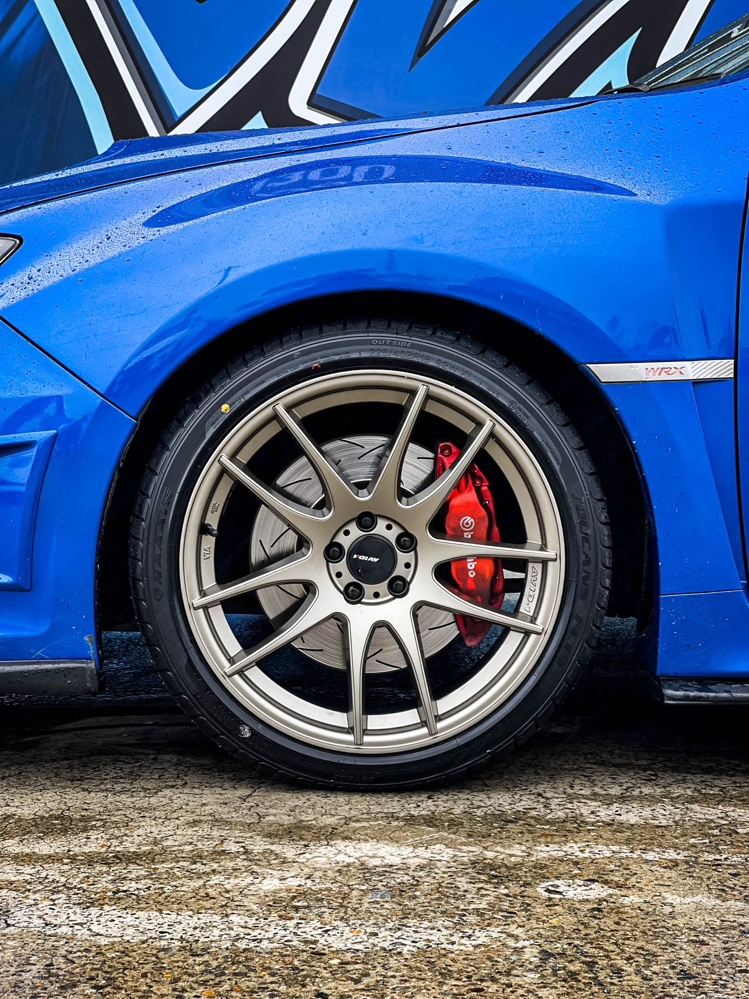 subaru wrx avid av-32 matte bronze wheel #12232