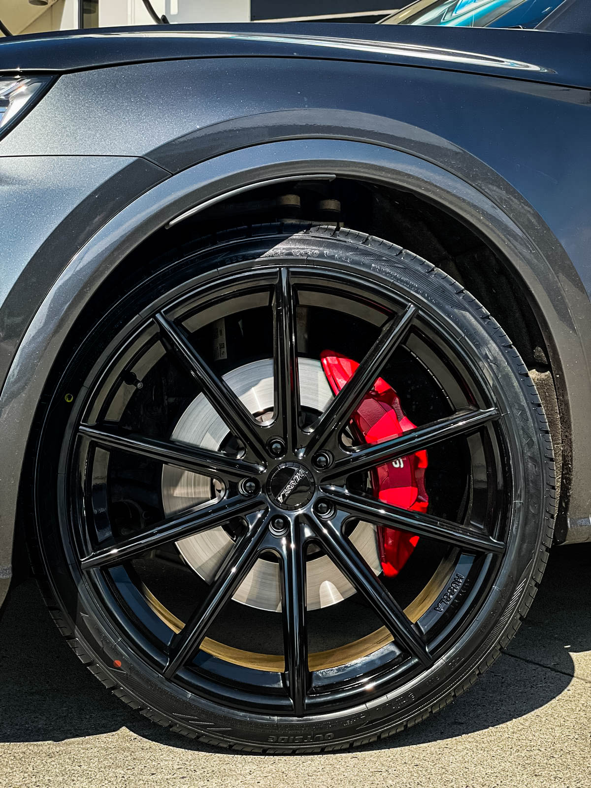 audi sq5 hussla moz gloss black wheel #12252