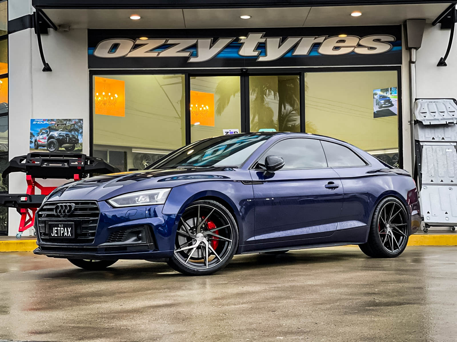 audi s5 vertini rfs1.9 gloss black dark tint face wheel #12298