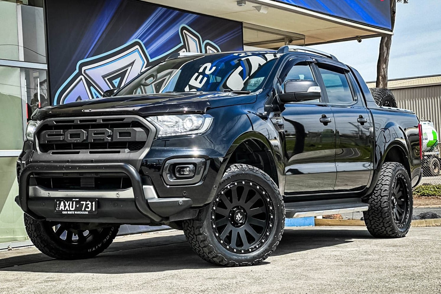 FORD RANGER HUSSLA HARDROCK MATTE BLACK Wheel #12321