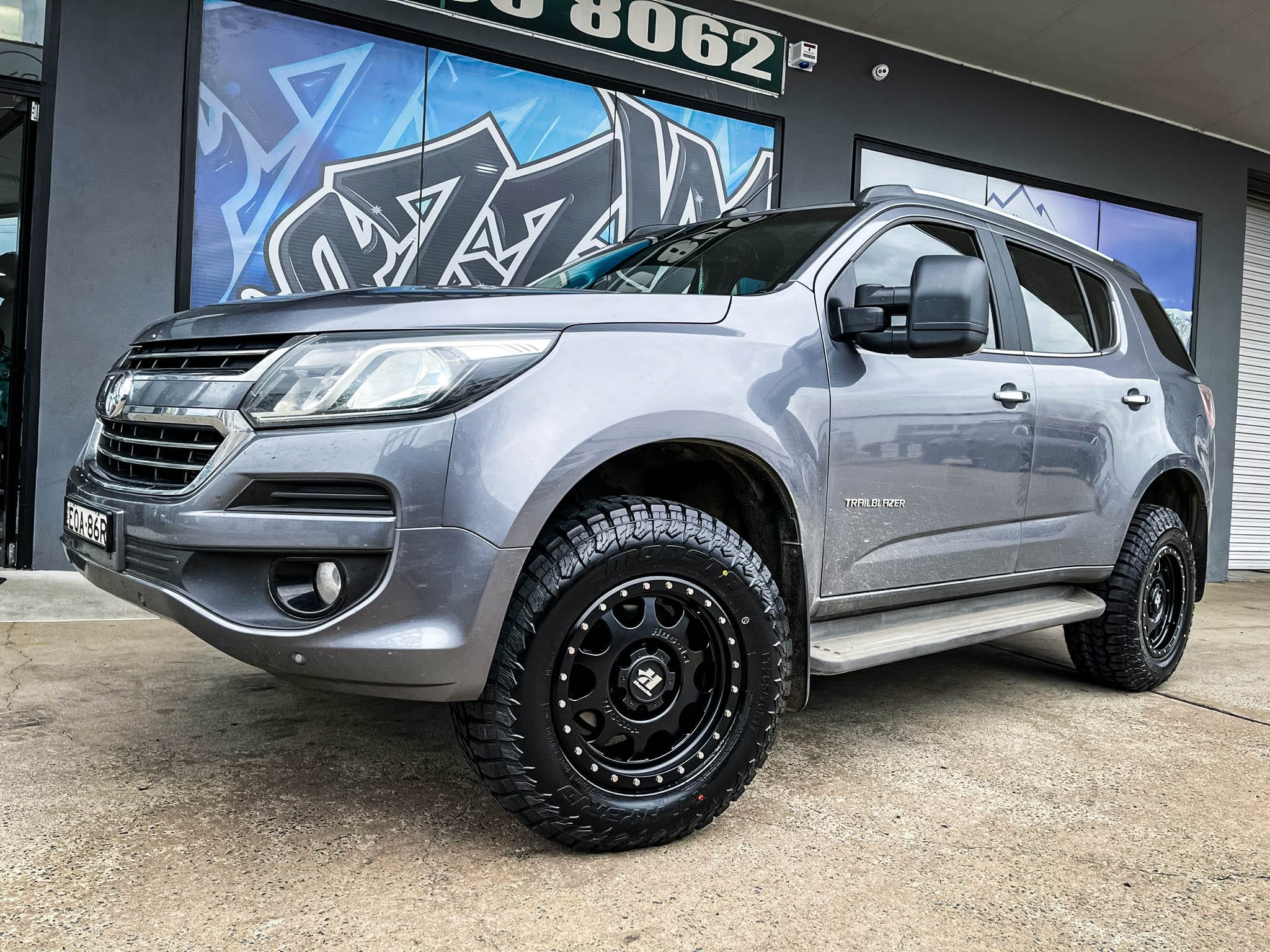 holden trailblazer hussla raptor matte black wheel #12350