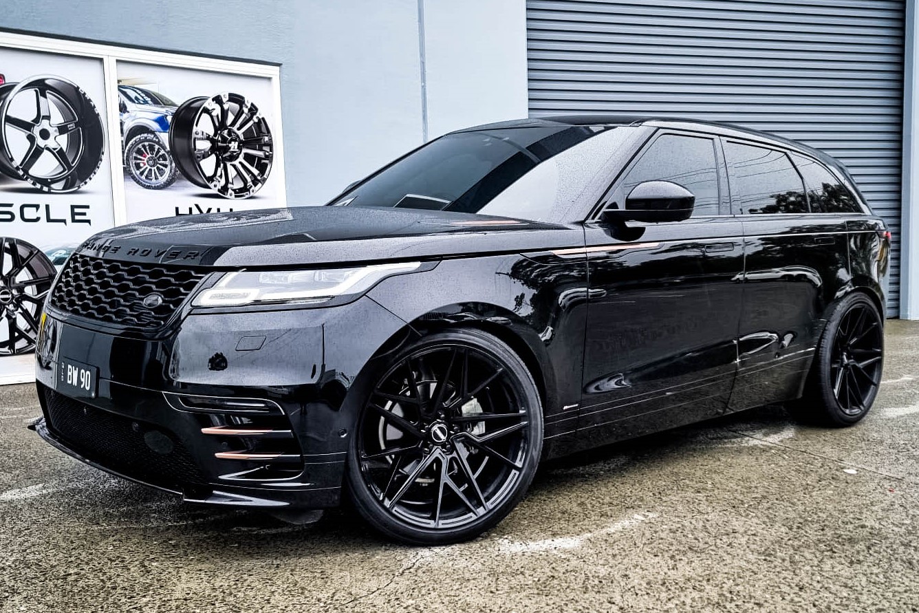 land rover range rover hussla jacques gloss black wheel #12373