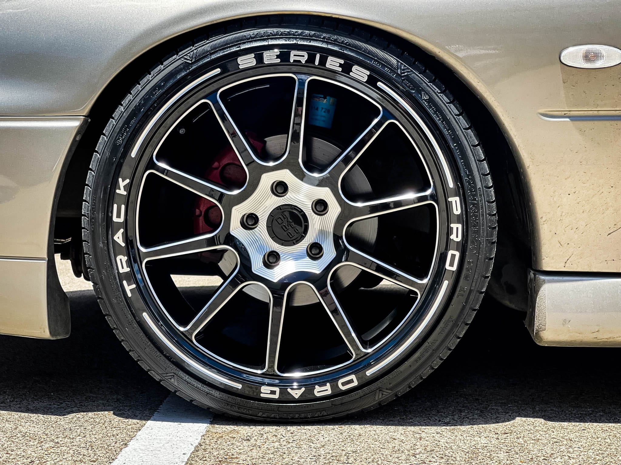 holden hsv grange pro drag track series gloss black milled spokes ...