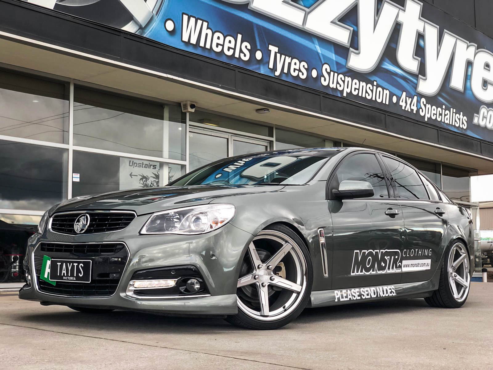 Holden commodore vertini rf1.7 brushed silver chrome lip #1241