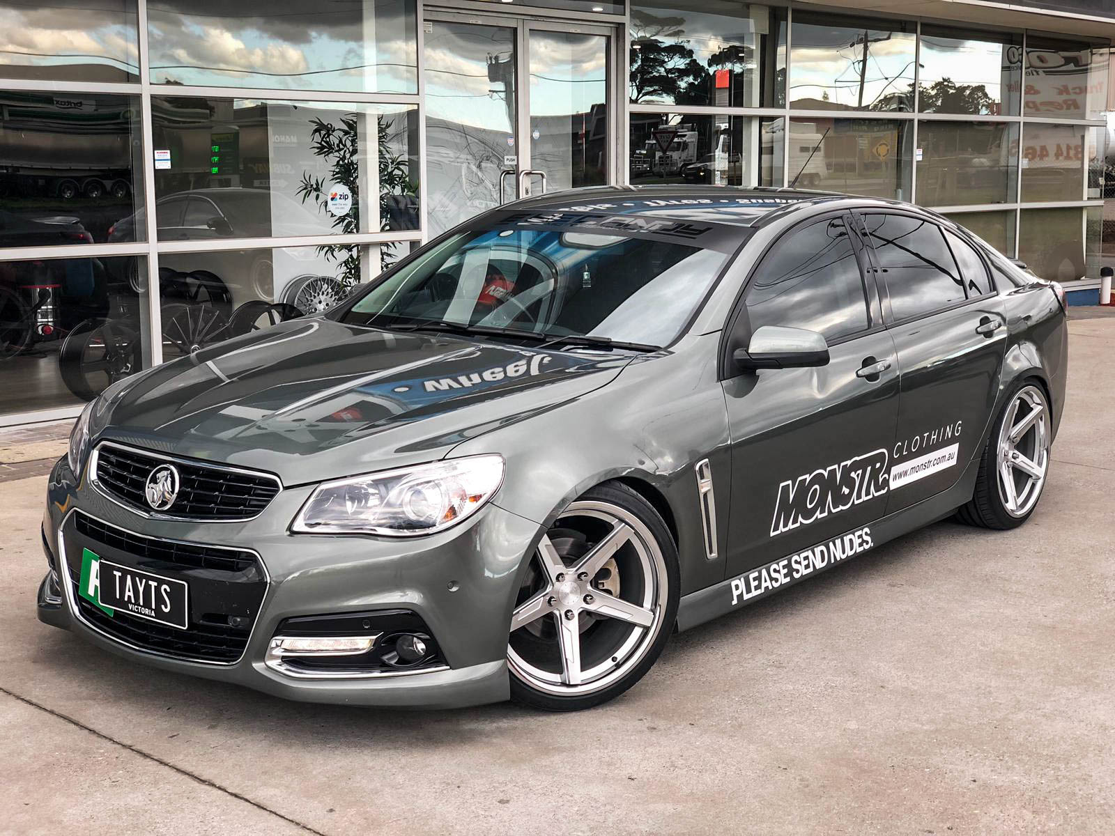 Holden commodore vertini rf1.7 brushed silver chrome lip #1241