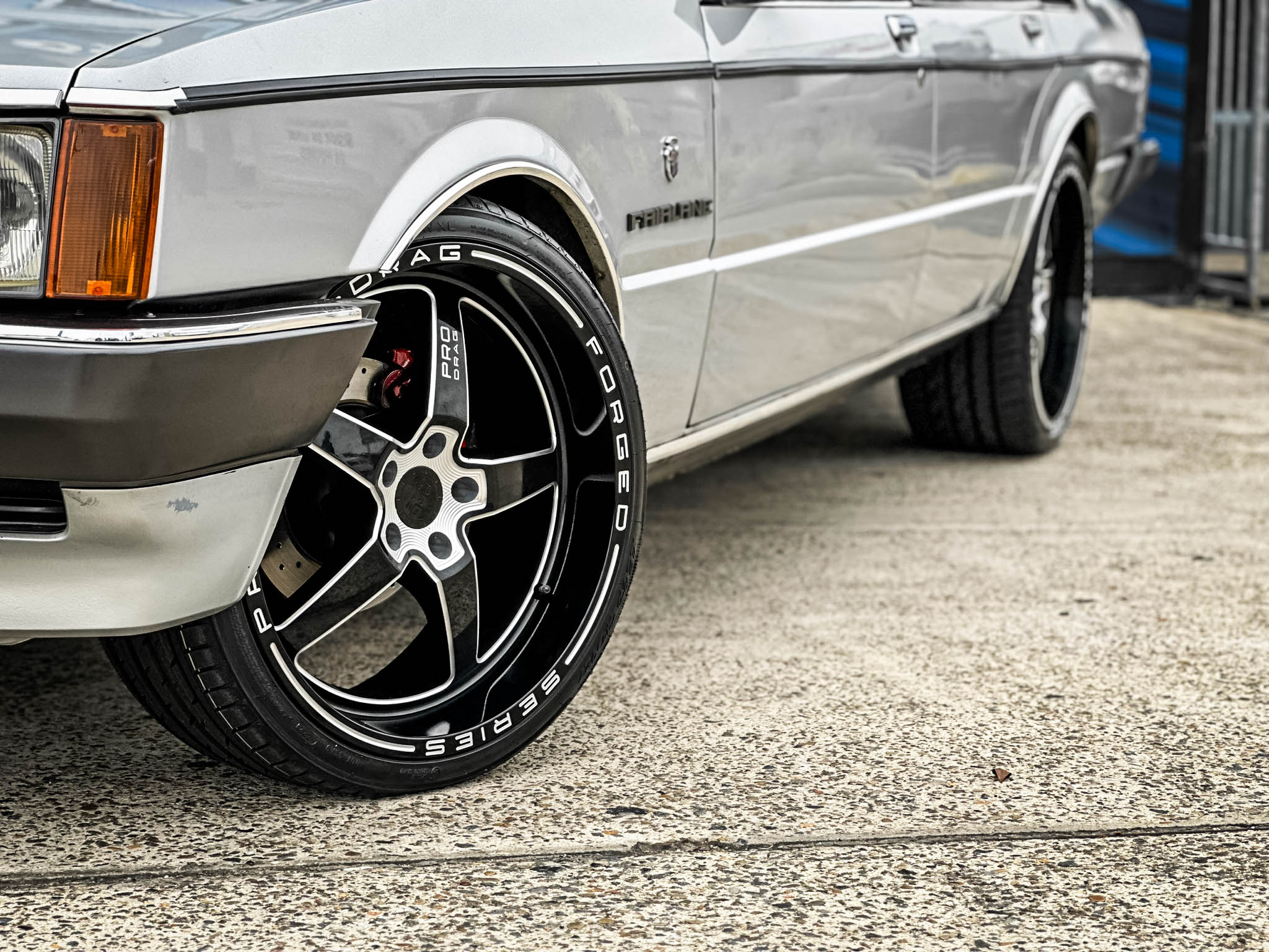 ford fairlane pro drag pd1 black lip wheel #12425