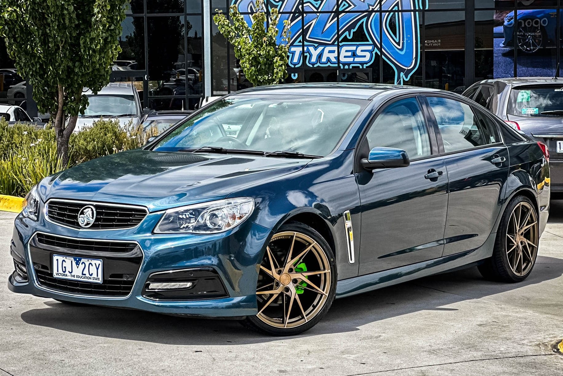 holden commodore vertini rfs1.9 brushed dual bronze wheel #12564