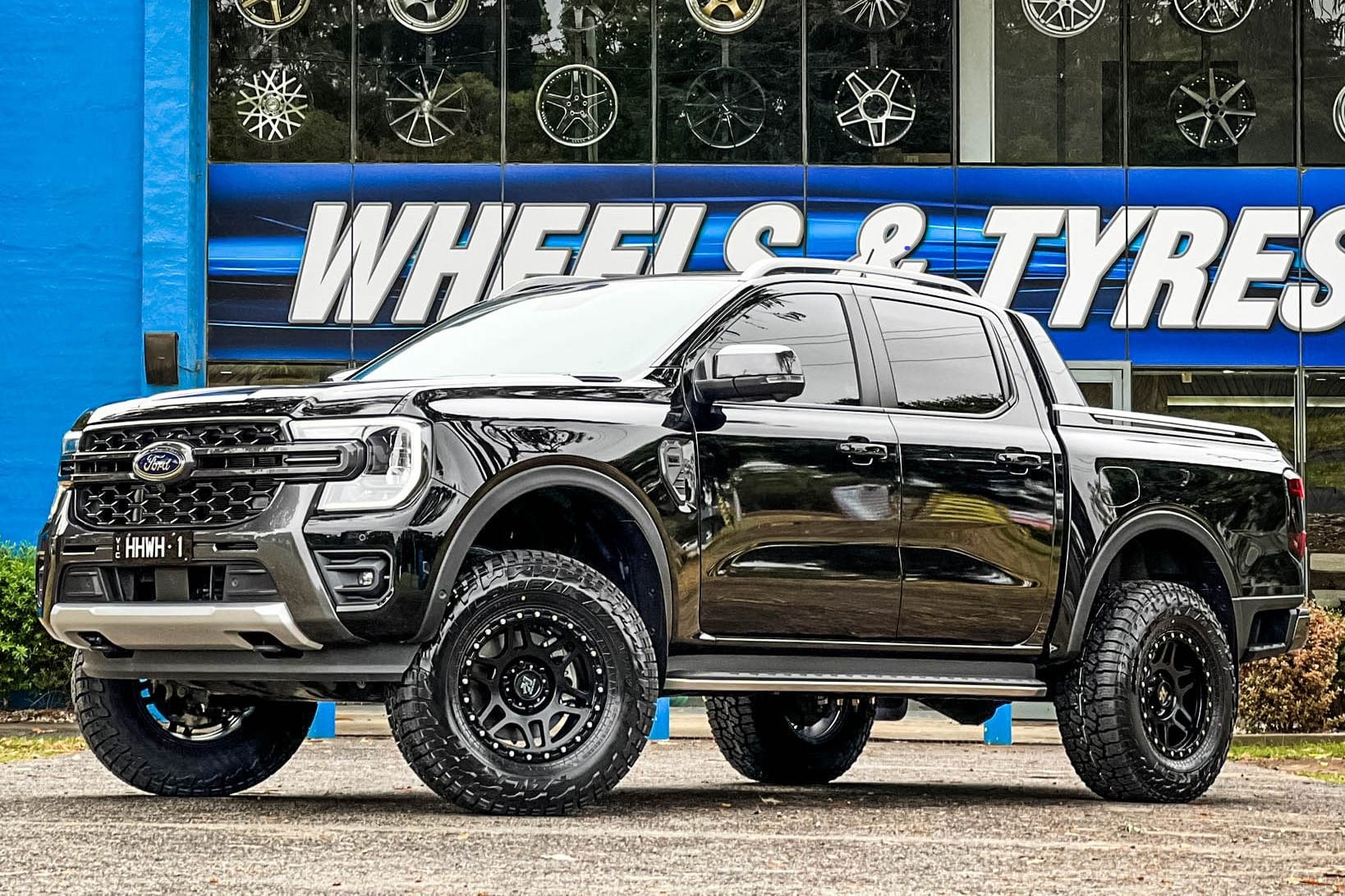 ford ranger next gen hussla terror matte black wheel #12574