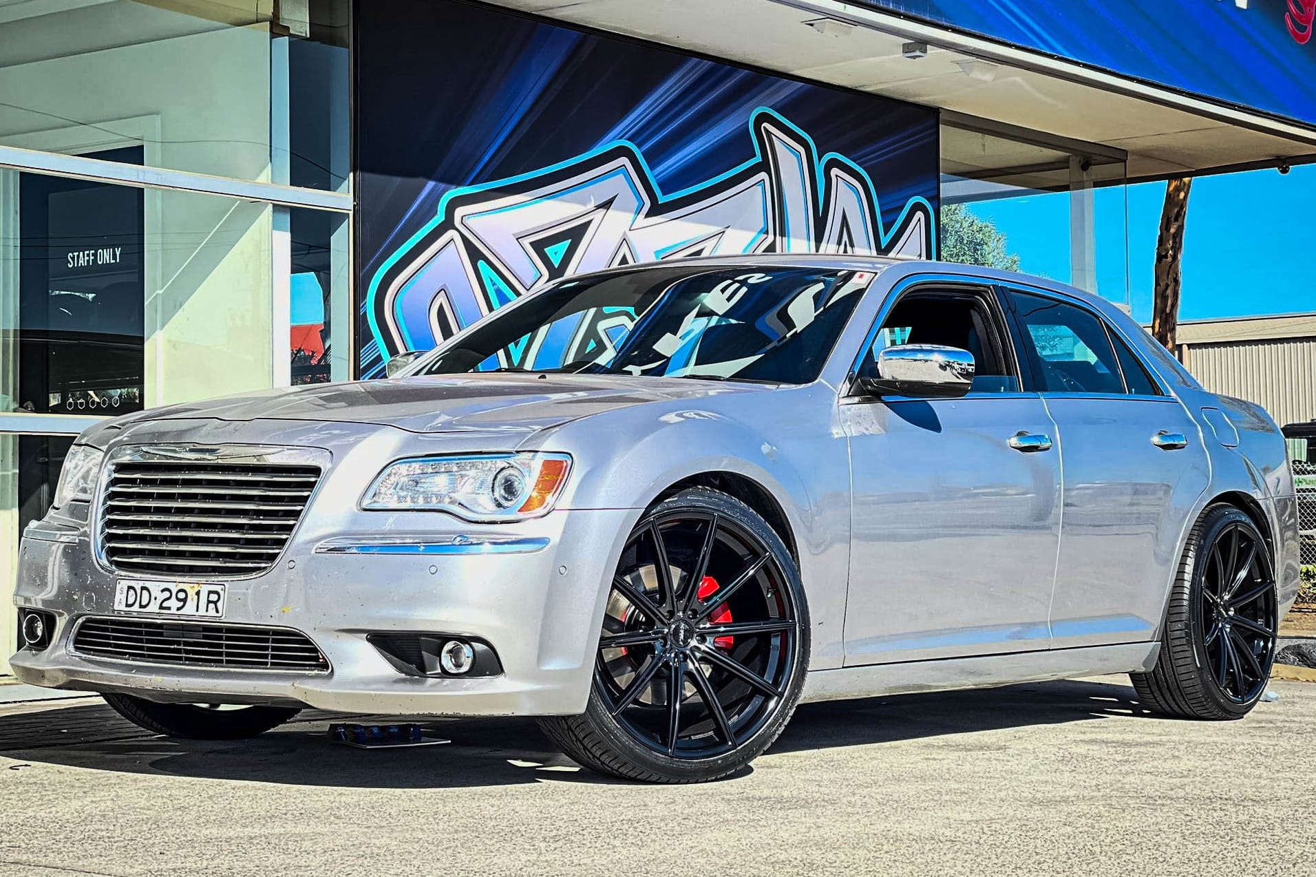 chrysler 300 hussla moz gloss black wheel #12592