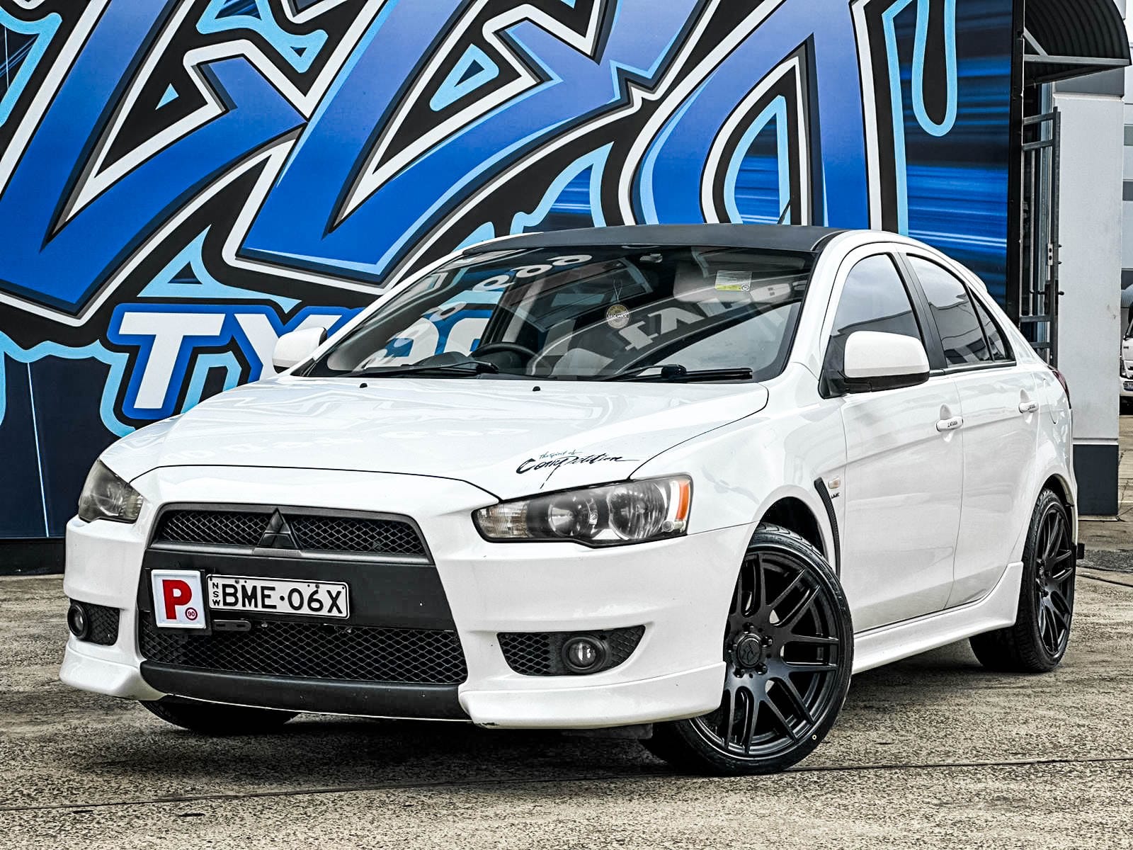 MITSUBISHI LANCER HUSSLA EURO MATTE BLACK Wheel #12610