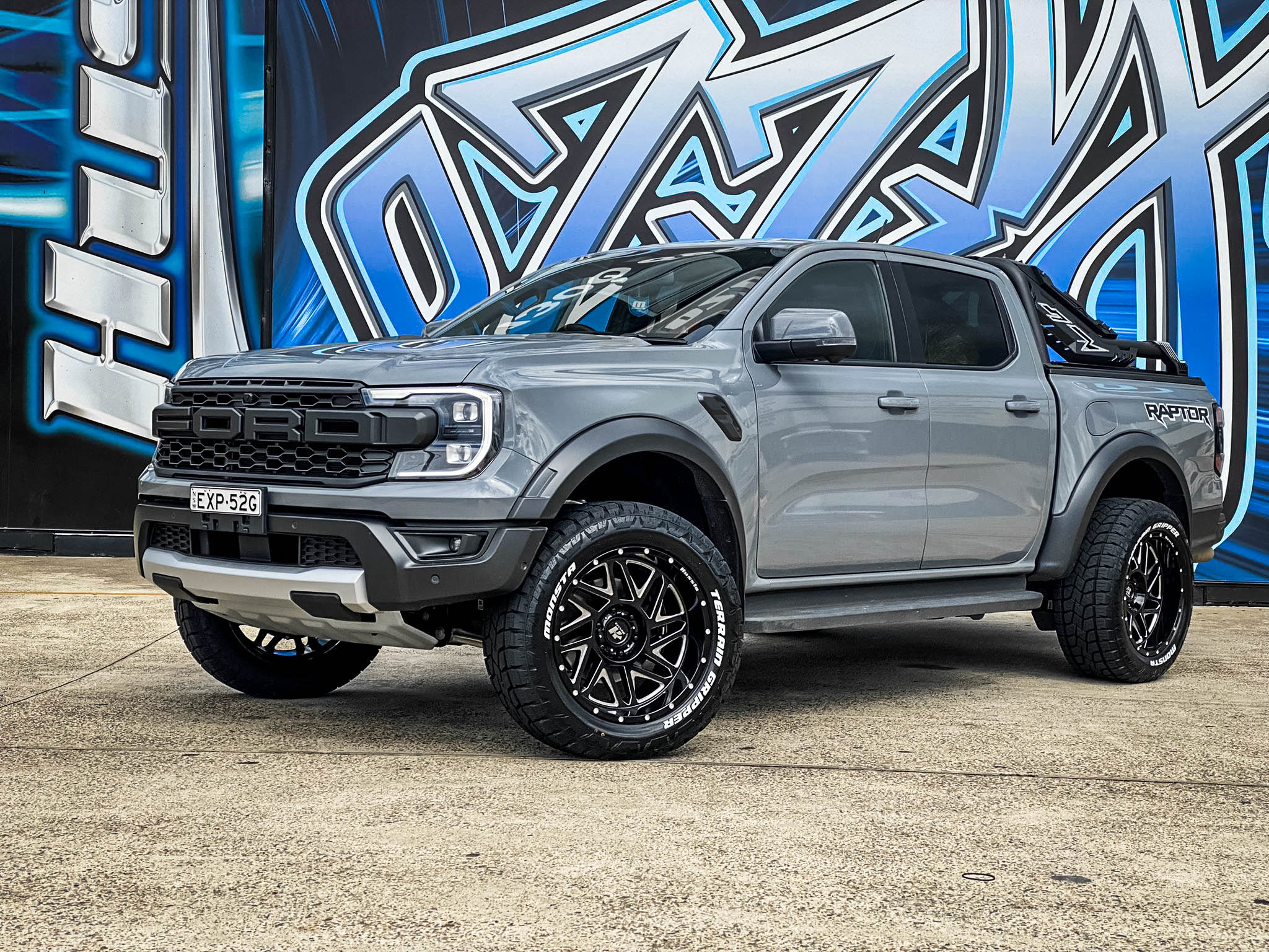 ford ranger next gen hussla tomahawk gloss black milled wheel #12781