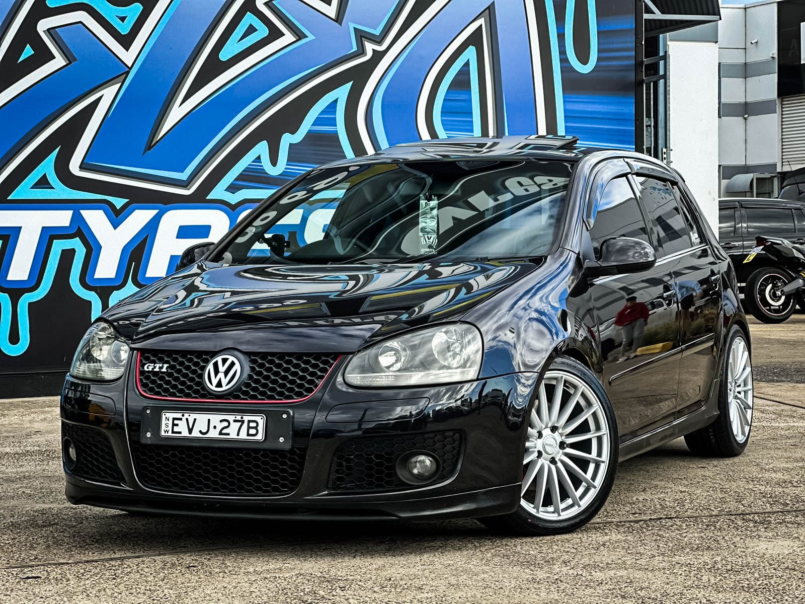 volkswagen golf gti hussla berlin bright silver wheel #12785